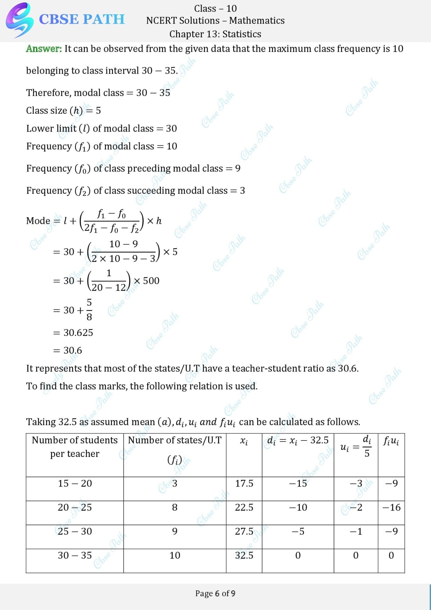 NCERT Solutions for Class 10 Maths Exercise 13.2 Statistics (2024-25 ...