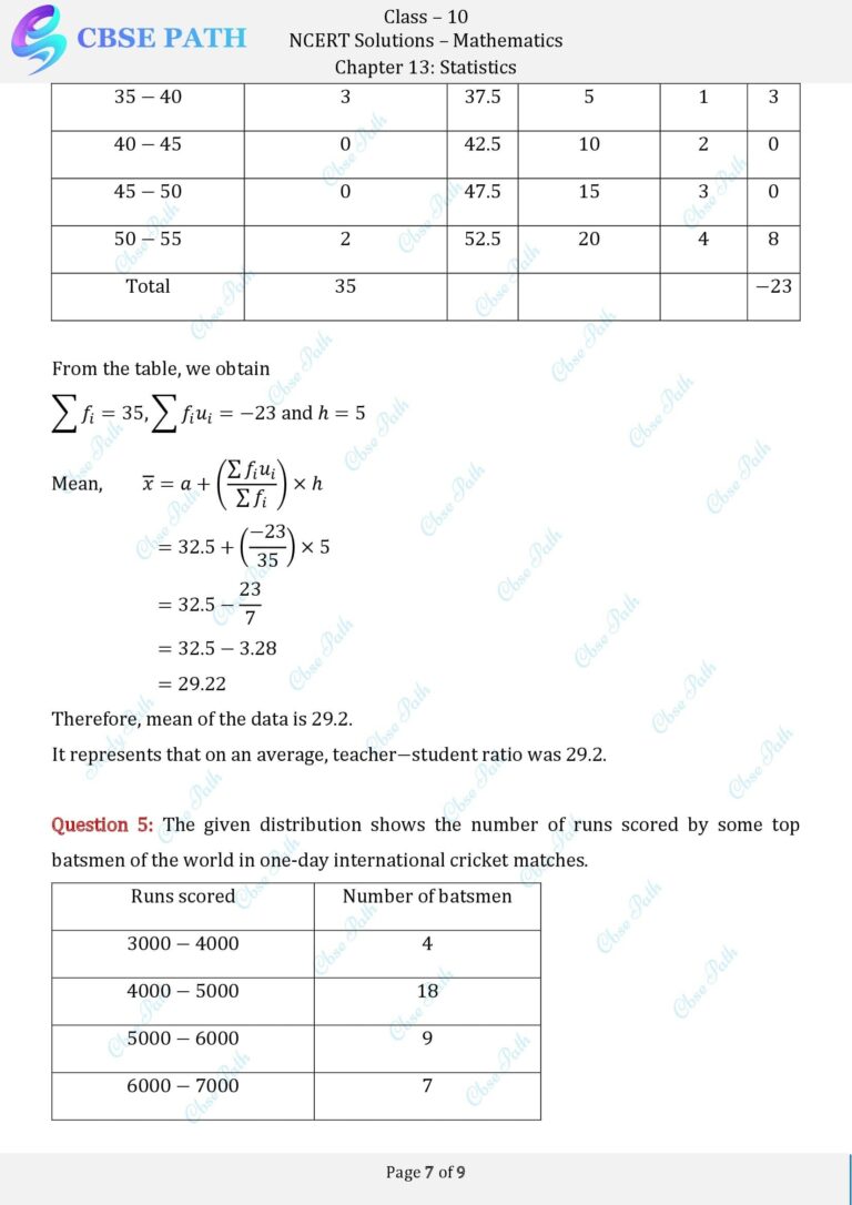 NCERT Solutions for Class 10 Maths Exercise 13.2 Statistics (2024-25) - CBSE Path