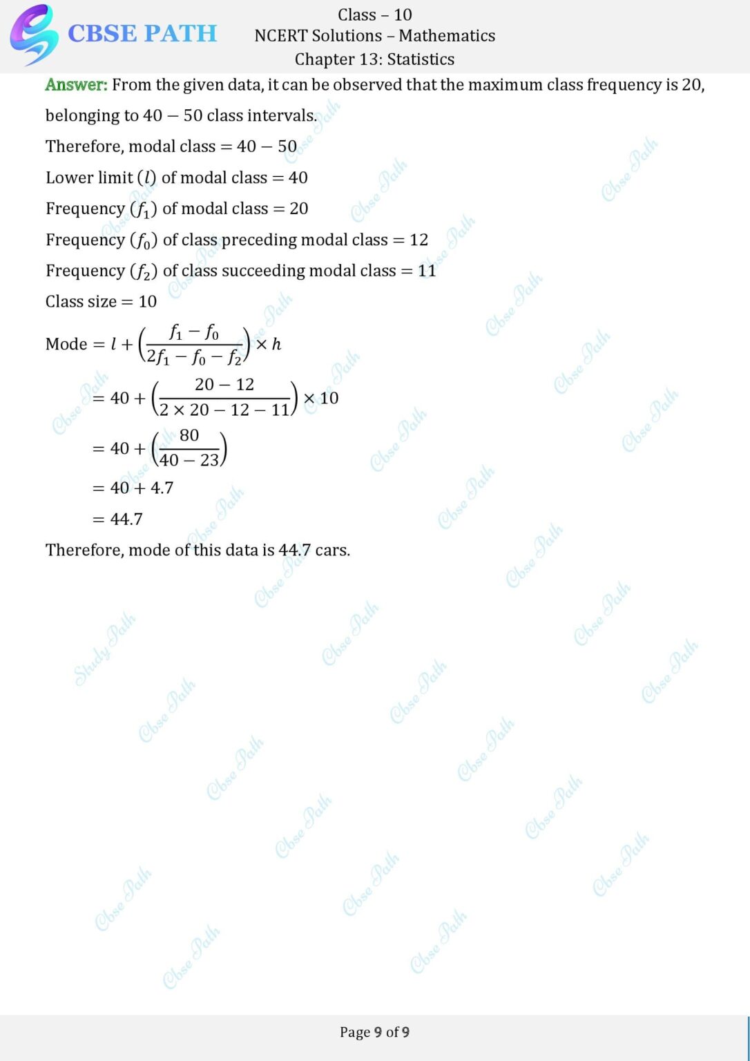 NCERT Solutions for Class 10 Maths Exercise 13.2 Statistics (2024-25) - CBSE Path