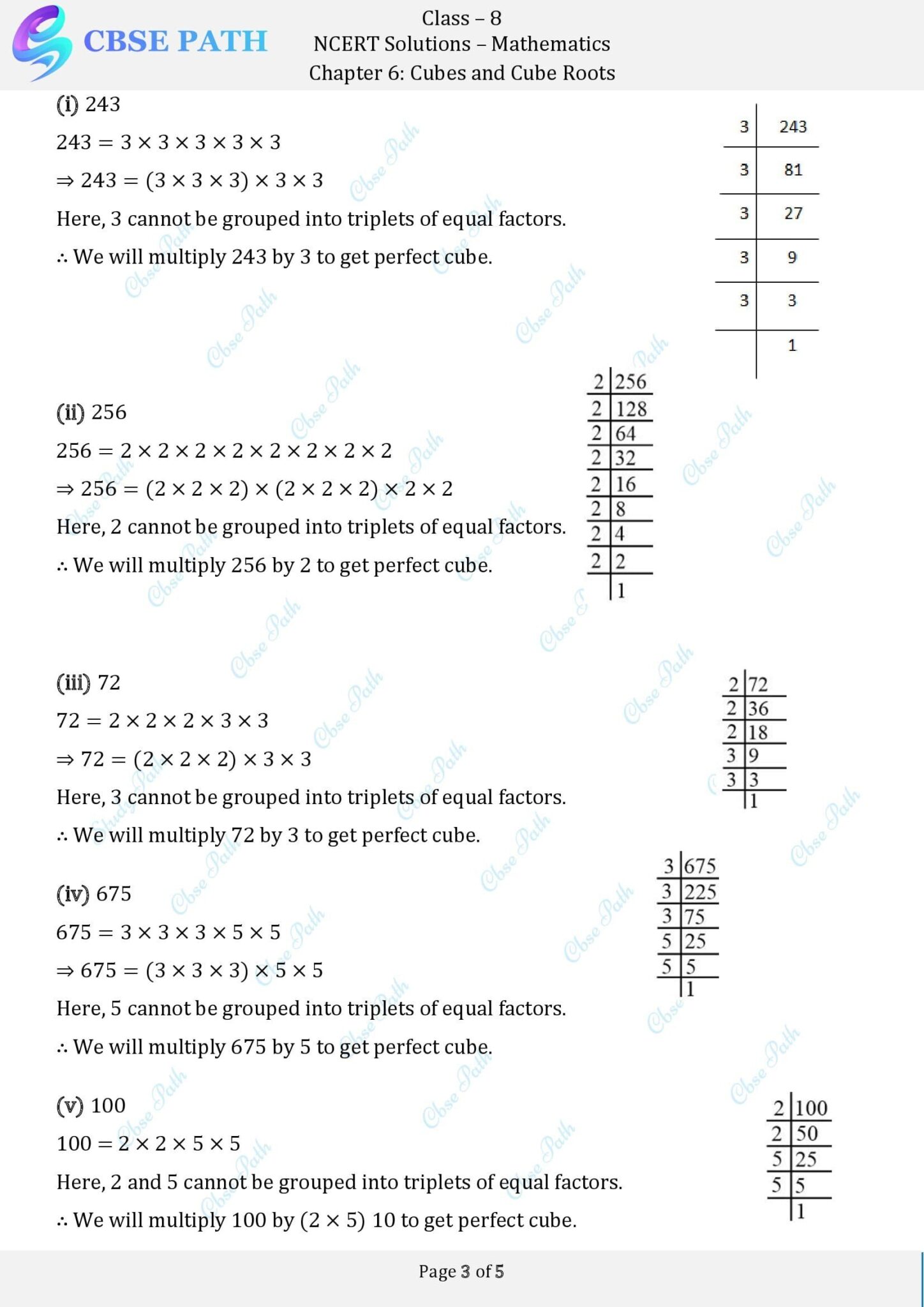 NCERT Solutions for Class 8 Maths Exercise 6.1 Cubes and Cube Roots ...
